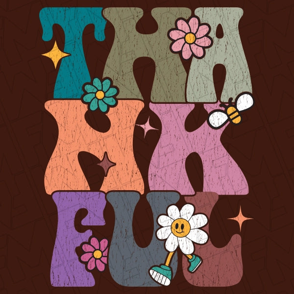 Thankful Retro Fall DTF Transfer | Ready-to-Press Designs