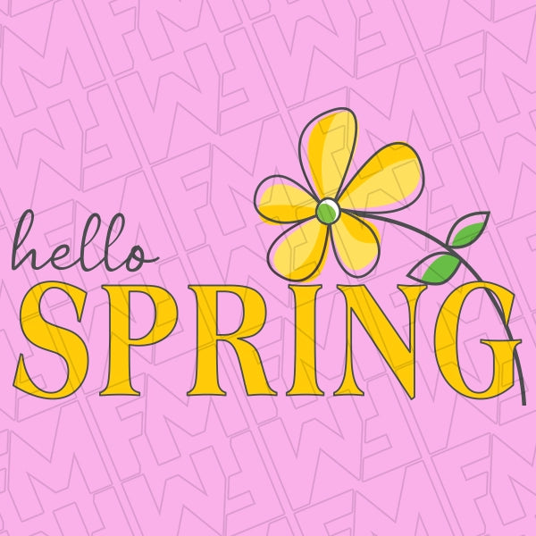 Hello Spring Flower DTF Transfer | Ready-to-Press Designs
