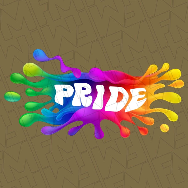 Pride Rainbow Splash LGBTQ Pride DTF Transfer | Ready-to-Press Designs